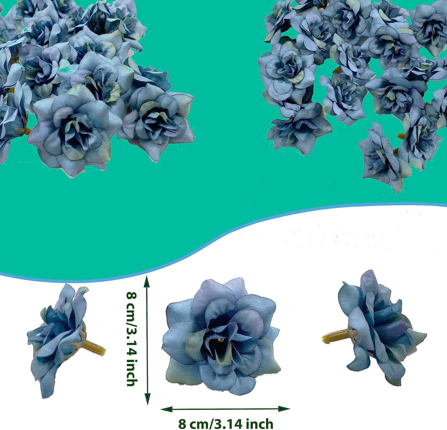 UUGHWW-120 pcs Artificial Silk Roses Head Fake Rose Flower Head DIY ...