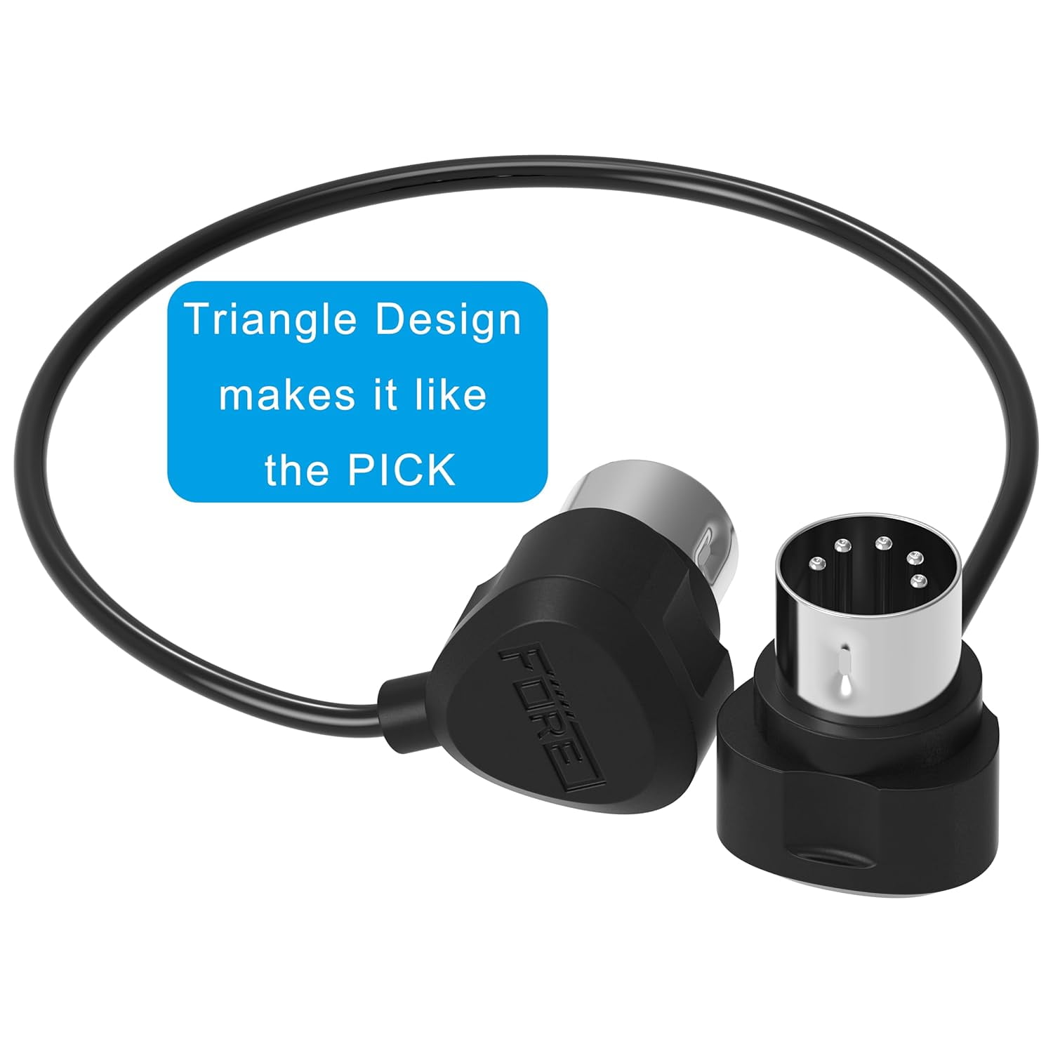 UUGHWW-2-Pack 1-Feet/ 30cm Right-Angle MIDI Cable with Ultra-Small ...