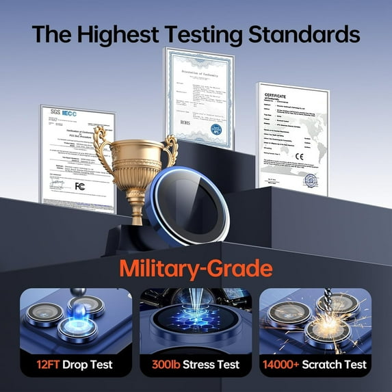 UUGHWW-2 Pack Camera Lens Protector for iPhone 17 Pro Max/17 Pro/16 Pro ...