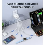 UUGHWW-[2-Pack] USB C Wall Charger,50W 5-Port PD Fast USB C Charging ...