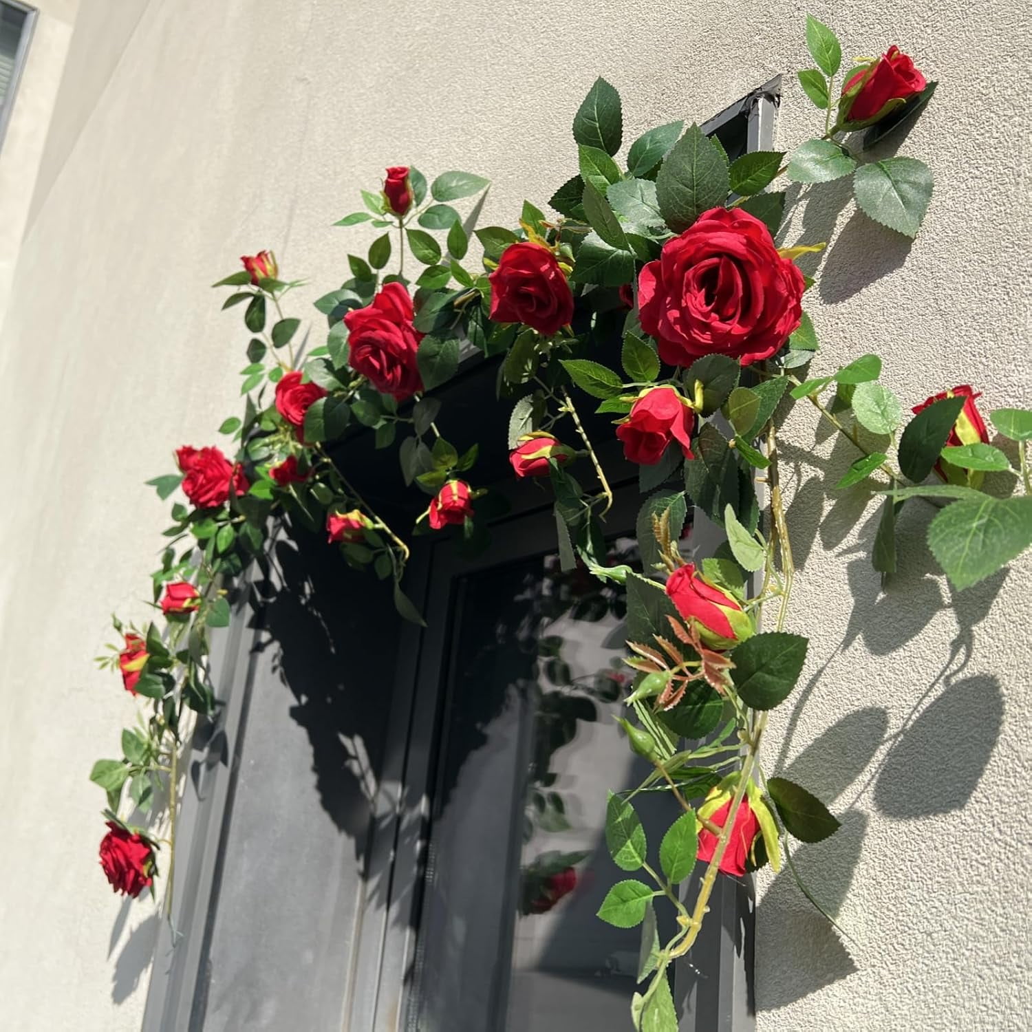 UUGHWW-5.9FT Bendable Rose Flower Garlands, Artificial Silk Wild Roses ...