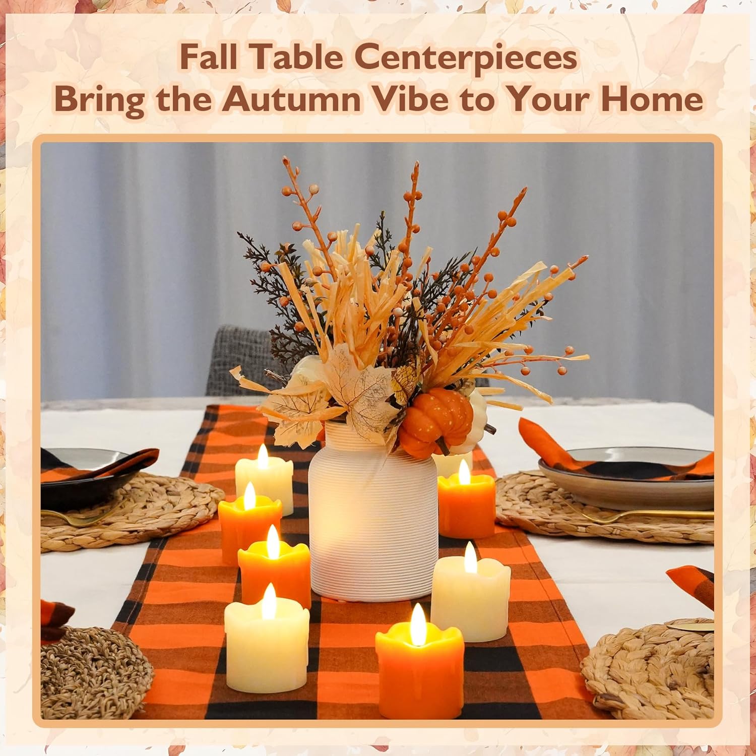 UUGHWW-6 Pieces Artificial Autumn Picks 13 Inches with Realistic ...