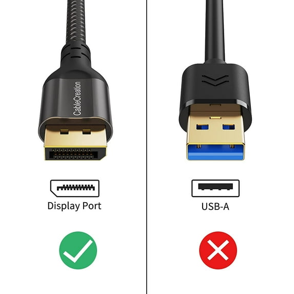 UUGHWW-8K DisplayPort Cable 1.4, 10FT DP Cable (8K@60Hz, 4K@144Hz ...