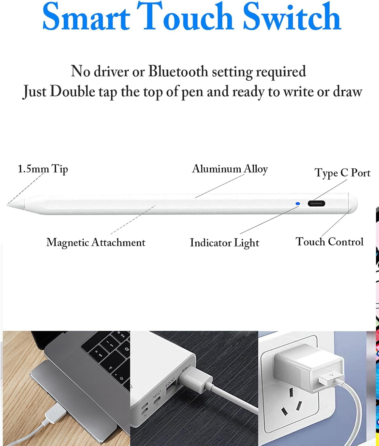 UUGHWW-Active Stylus Pens for Touch Screens with Magnetic Design ...