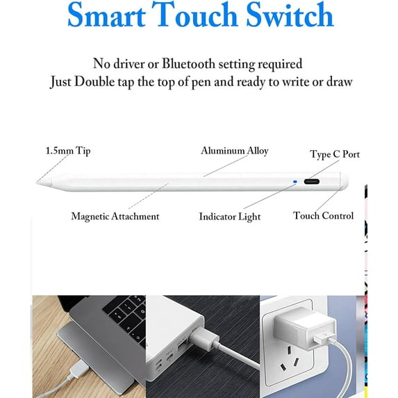 UUGHWW-Active Stylus Pens for Touch Screens with Magnetic Design ...