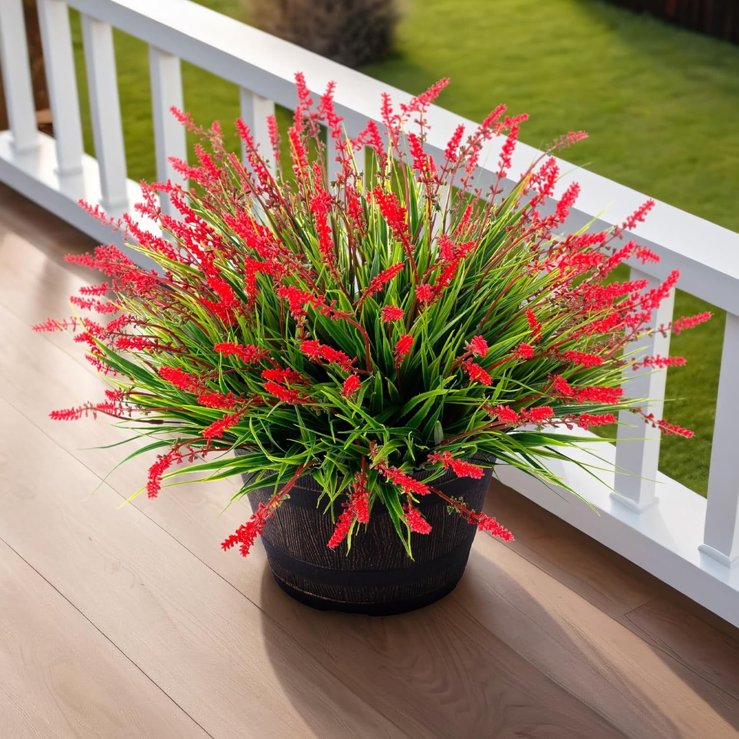 UUGHWW-Artificial Faux Plants Flowers for Outdoor Decorations, Fake ...