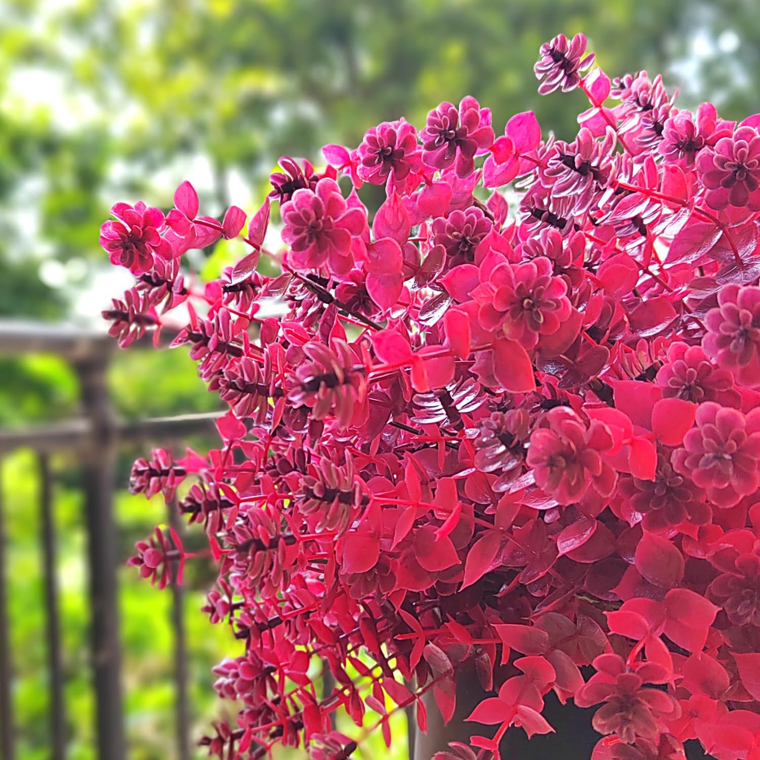 UUGHWW-Artificial Mums Flowers Outdoor Plastic Plants - 12 Bundles ...