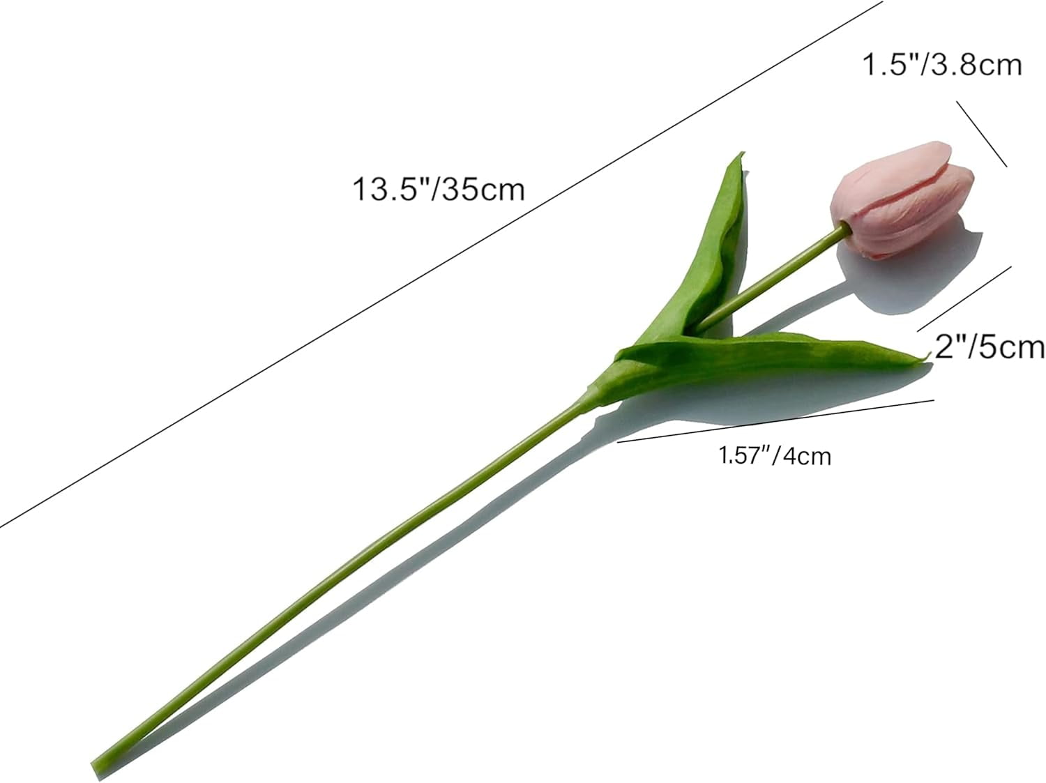 UUGHWW-Artificial Tulips 20 Stems Pink PU Faux Flowers for Thanksgiving ...