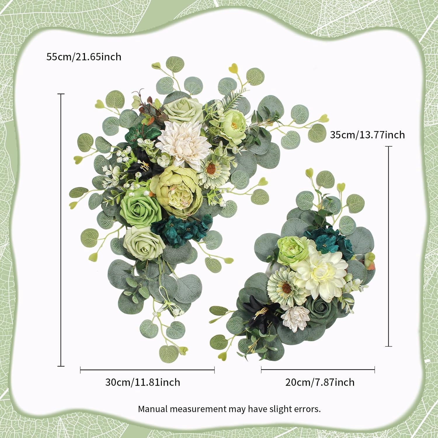 UUGHWW-Artificial Wedding Arch Flowers for Wedding Sign,Set of 2 for ...