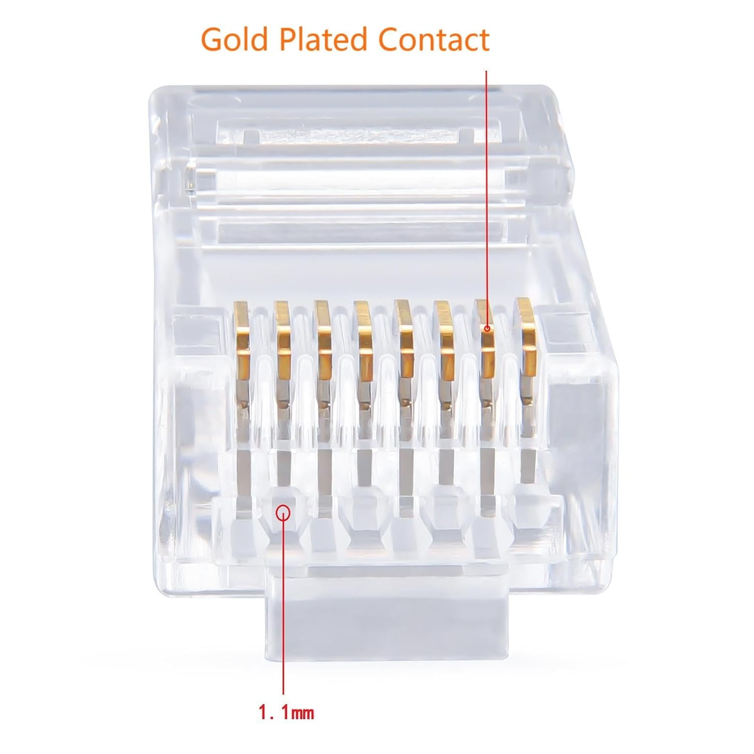 UUGHWW-Cat6 RJ45 Connectors,100-PACK Cat 6 Ends/Cat6 Connector/Cat 6 ...