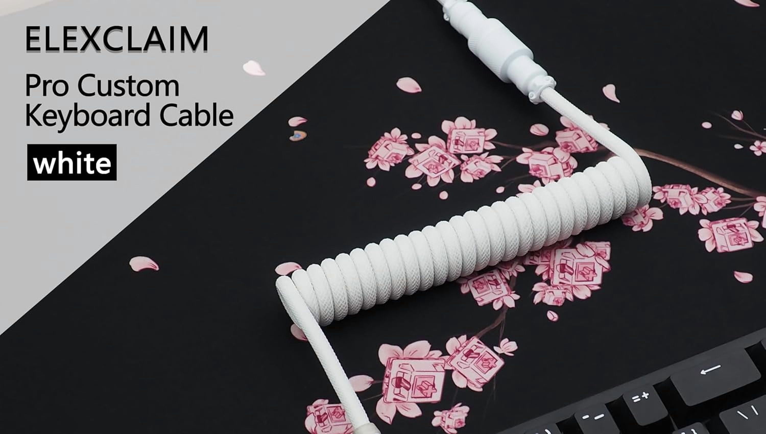 UUGHWW-Coiled Keyboard Cable USB-C to USB-A 1.5M, Double-Sleeved ...