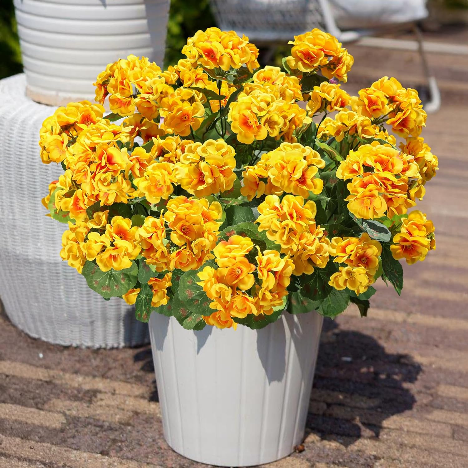 UUGHWW-Fake Geraniums Artificial Flowers for Outdoors Winter Decoration ...