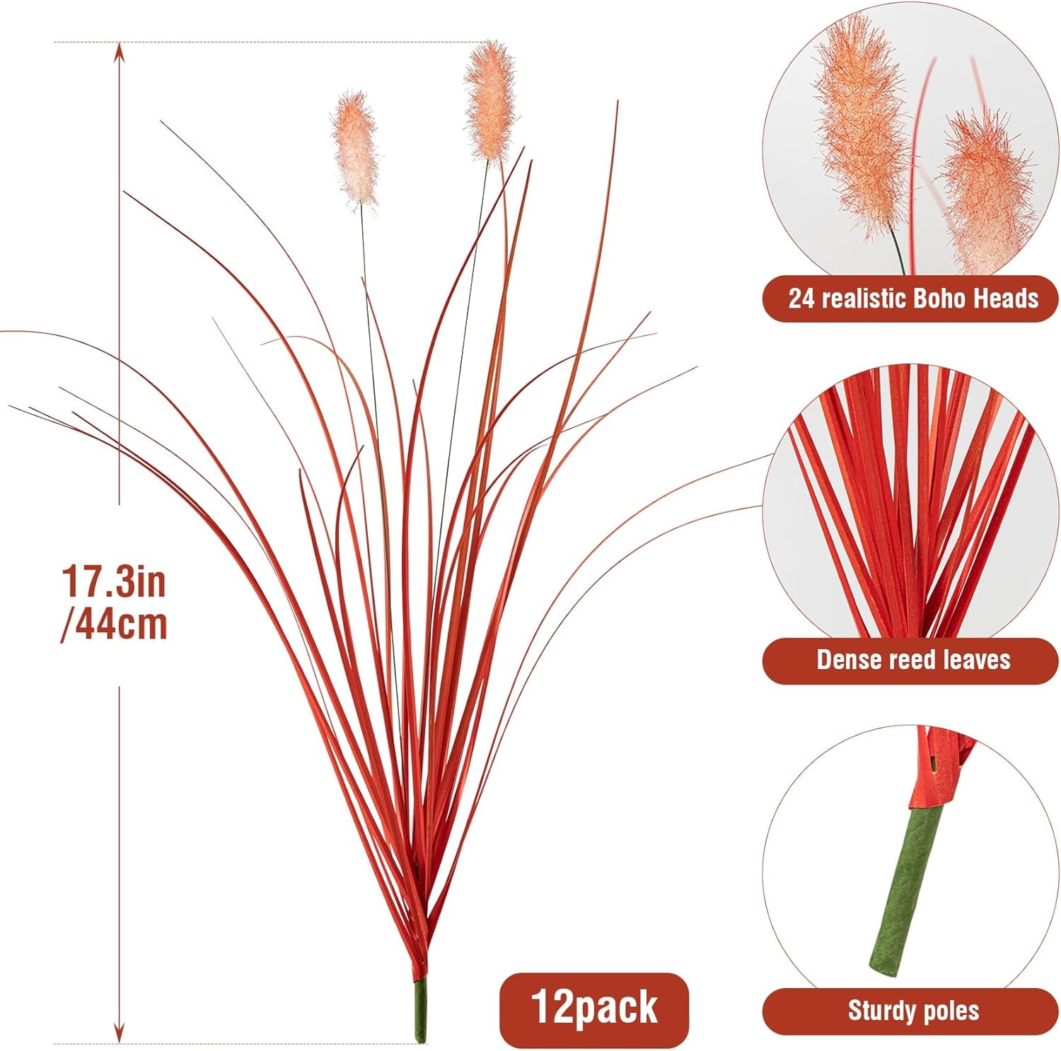 UUGHWW-Fake Grass Fall Flowers Artificial Shrubs Artificial Grass ...