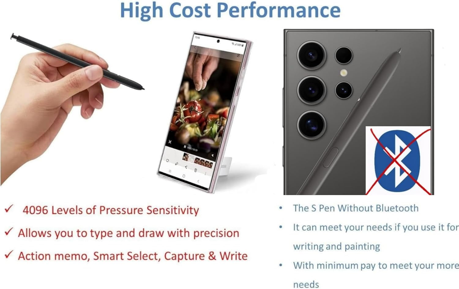 UUGHWW-Galaxy S24 Ultra S Pen Replacement (Without-Bluetooth) for ...