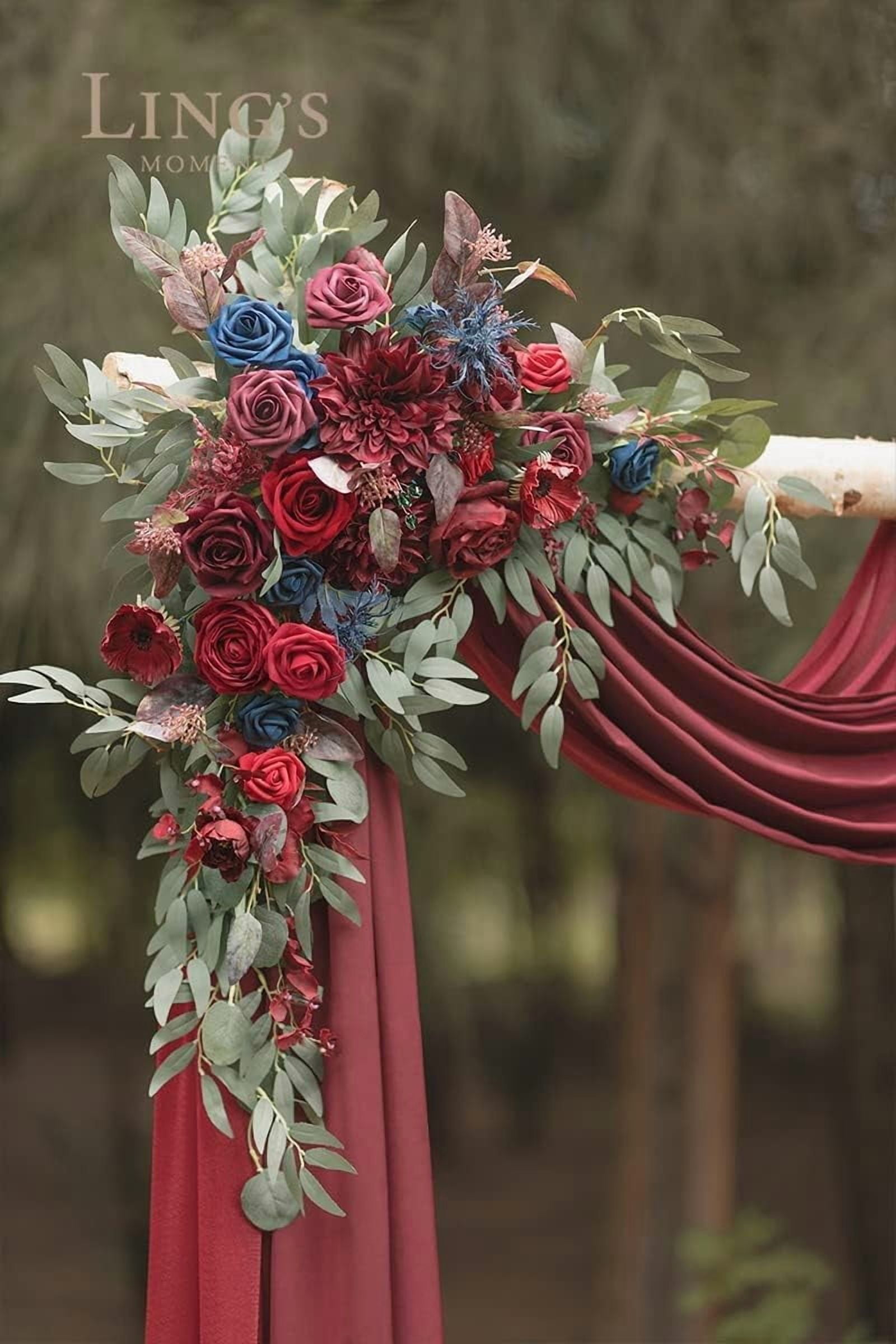 UUGHWW-Italian Ruscus Greenery, 5.9ft Artificial Silk Real Touch Willow ...