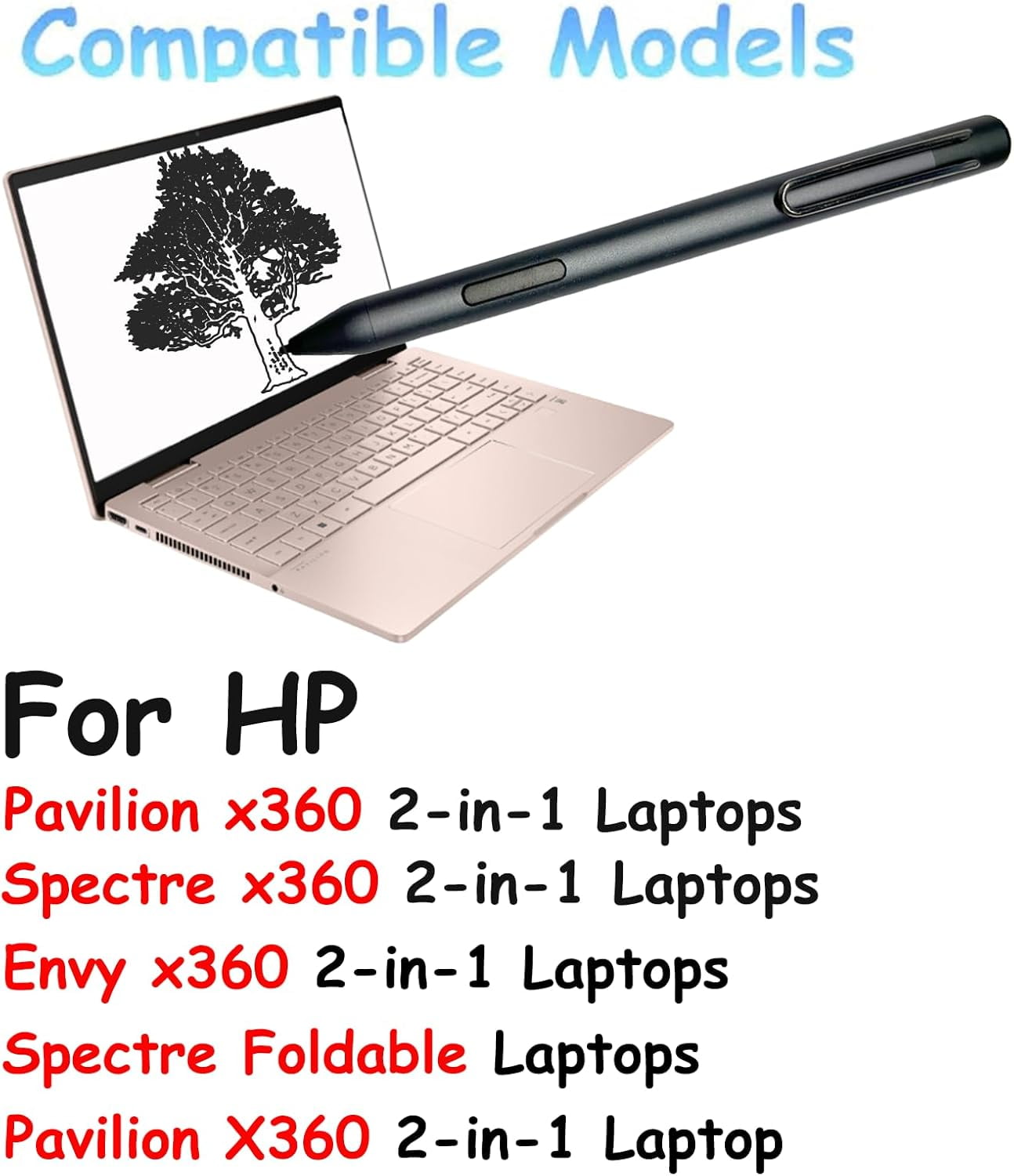 UUGHWW-MPP 303 Stylus Pen for HP MPP 1.51 Pen Compatible with HP Envy ...