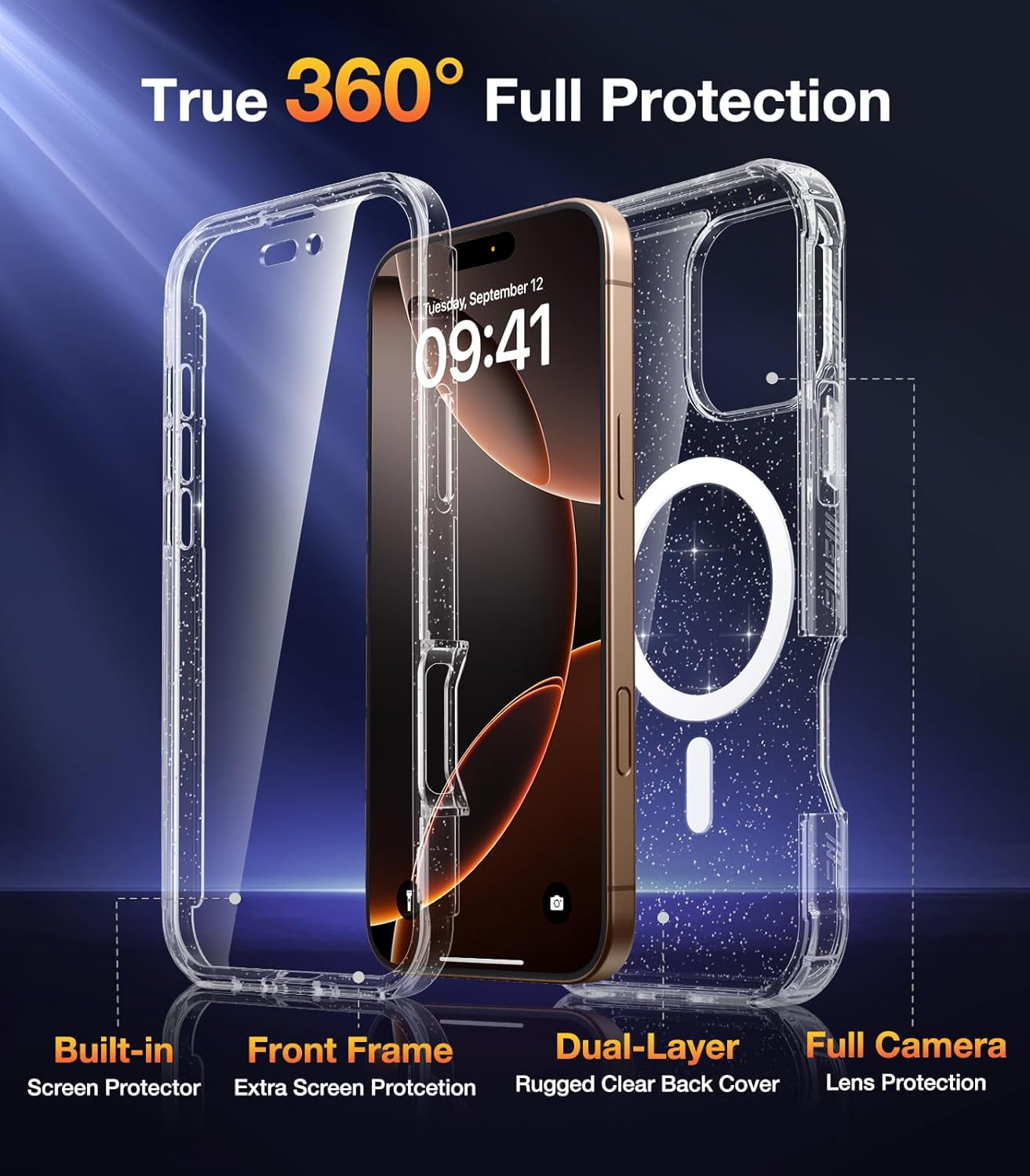 UUGHWW-Magnetic Designed for iPhone 16 Pro Max Case Full Body Bumper ...