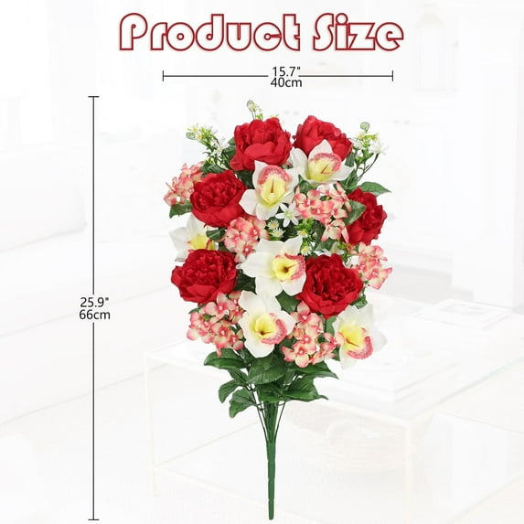 UUGHWW-Memorial Day Flowers for Cemetery, 36 Stems Realistic Mixed ...