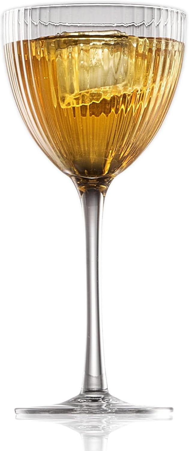 UUGHWW-Nick and Nora Cocktail & Mocktail Glasses Set of 4- Handcrafted ...