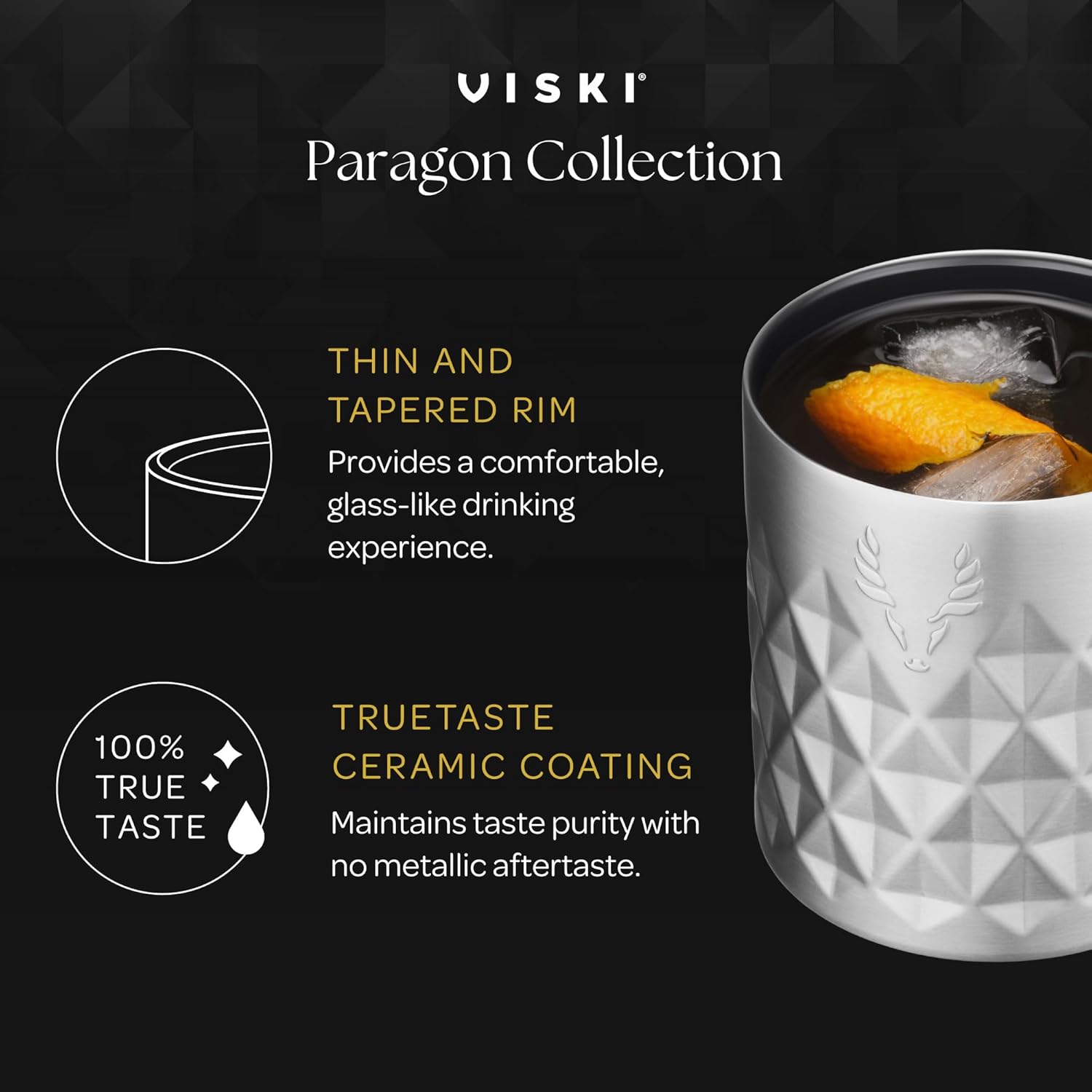 UUGHWW-Paragon Stainless Steel Rocks Tumbler Cup with Lid, Insulated ...