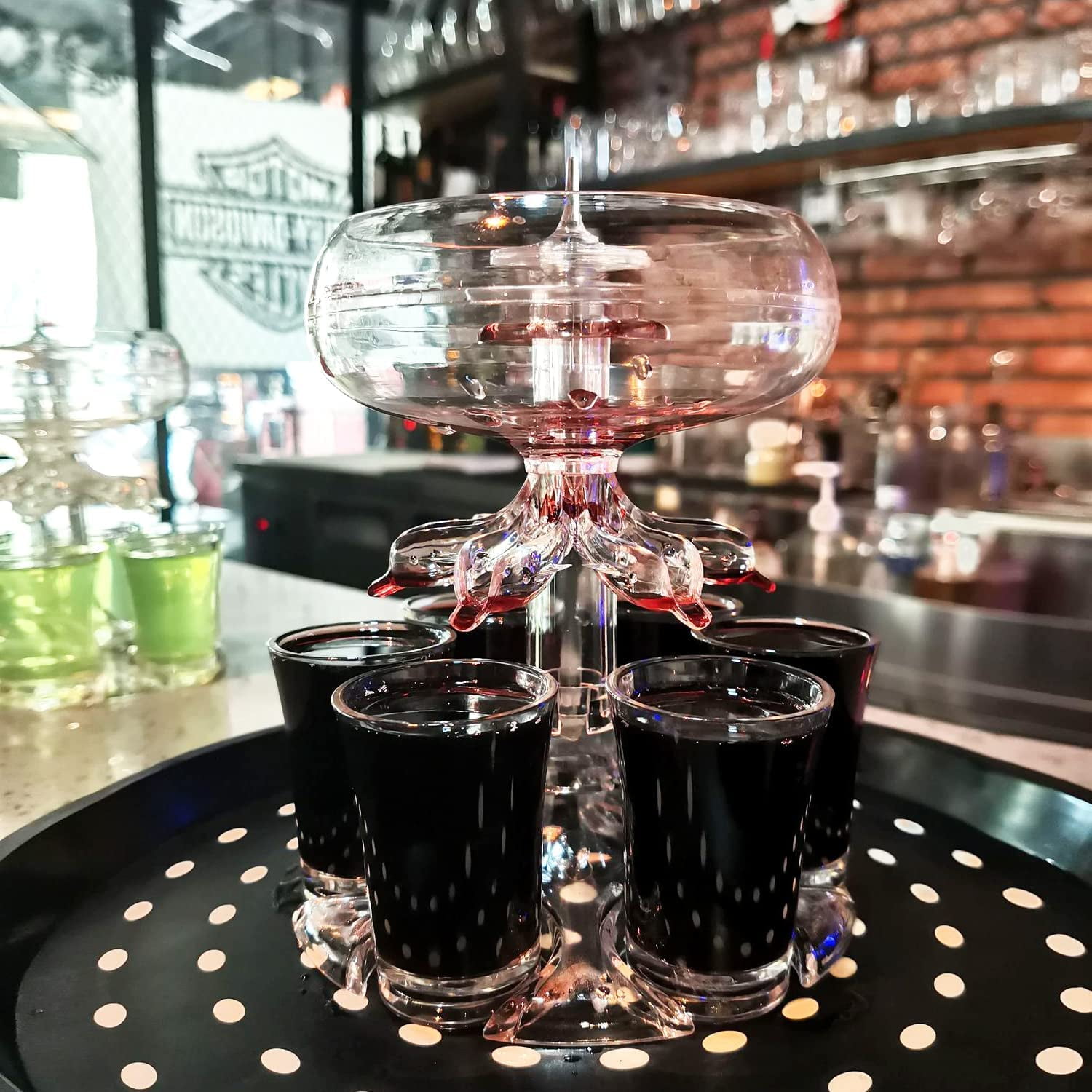 UUGHWW-Party Drink Shot Dispenser with 6 Shot Glasses Set - Acrylic ...