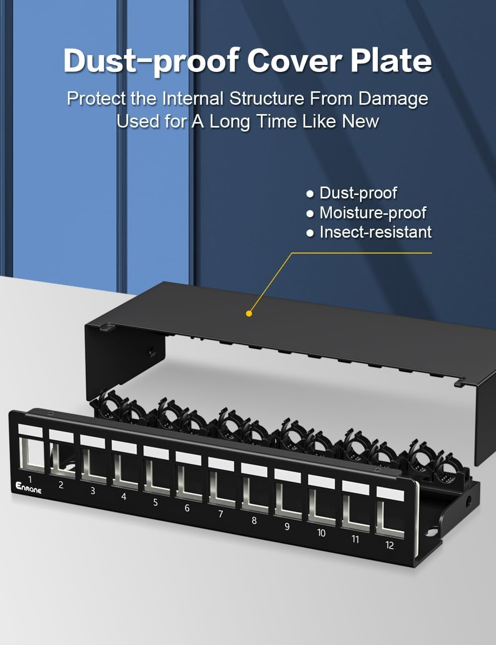 UUGHWW-Patch Panel 12 Port Blank Keystone Patch Panel STP&UTP ...
