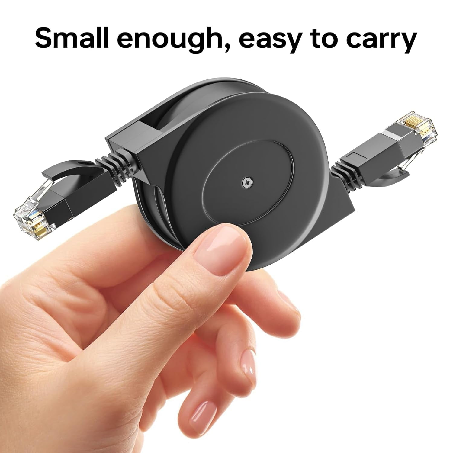 UUGHWW-Retractable Ethernet Cable Cat6 5.9 ft Ethernet Cable 2 Pack ...