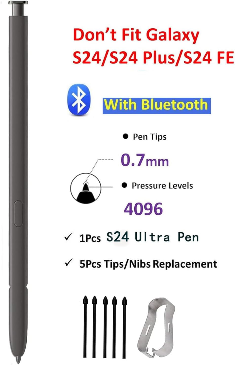 UUGHWW-S24 Ultra Stylus Pen (WithBluetooth) Replacement for Samsung ...