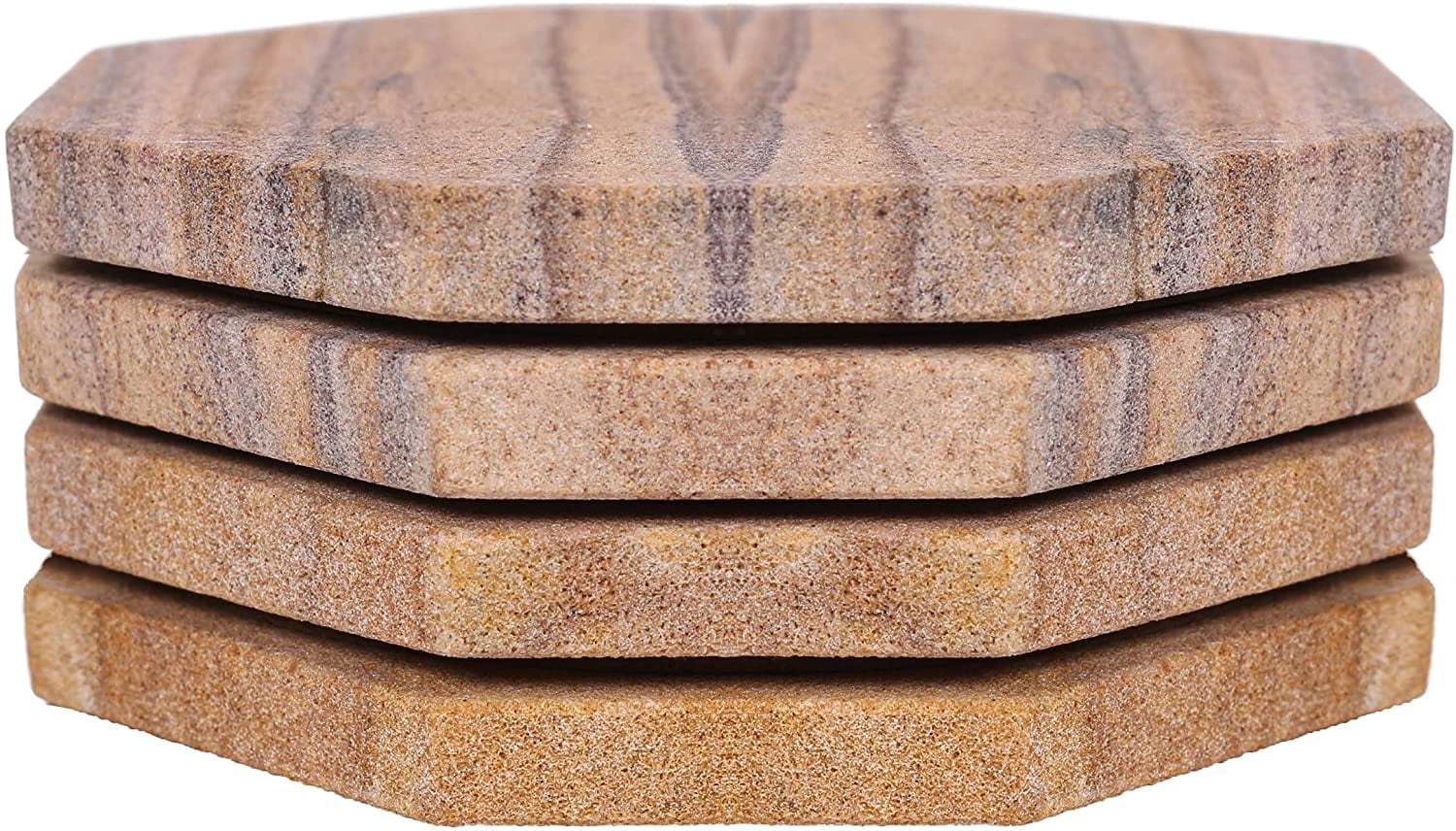UUGHWW-Sandstone Water Absorbent Hand Crafted Octagon Coasters with ...