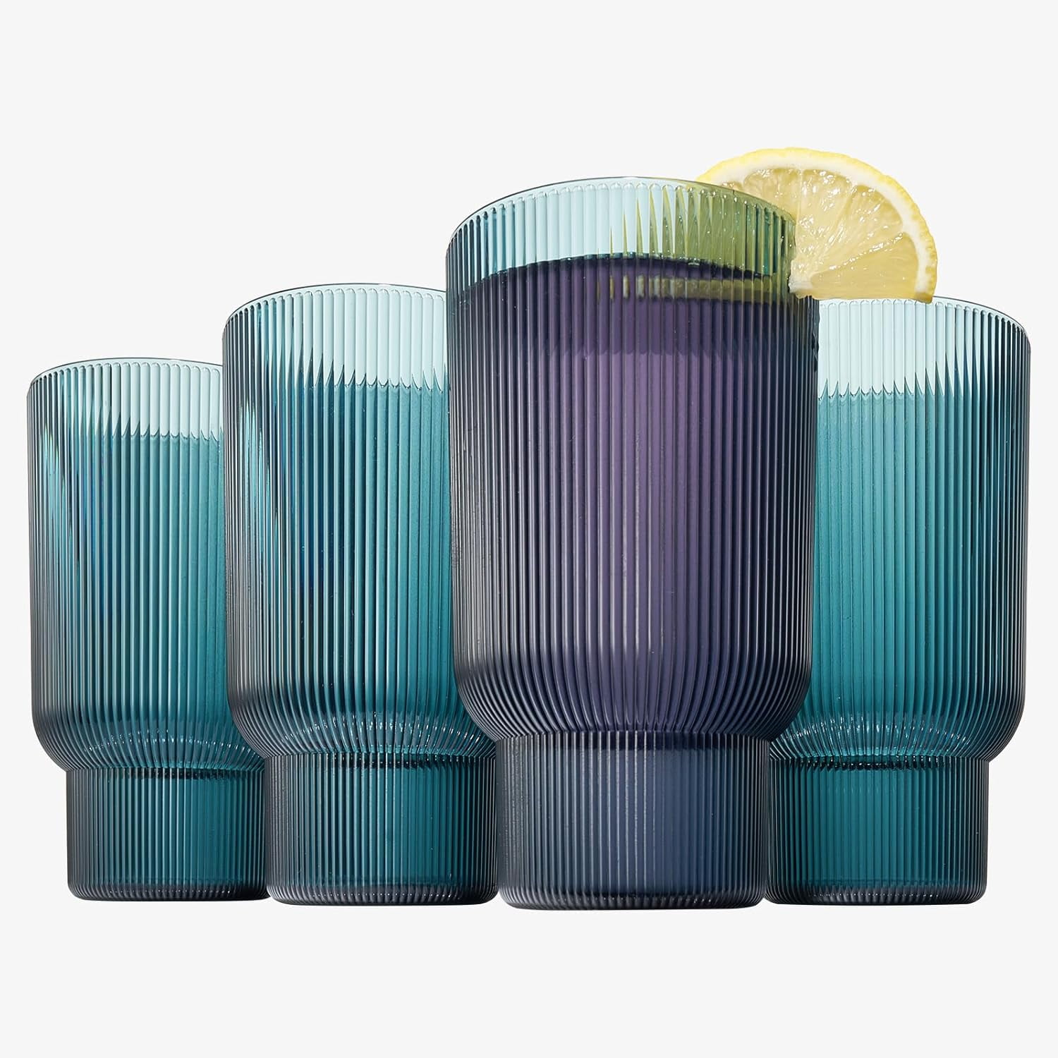 UUGHWW-Shatterproof Acrylic Tall Drinking Glasses Set, European Style ...