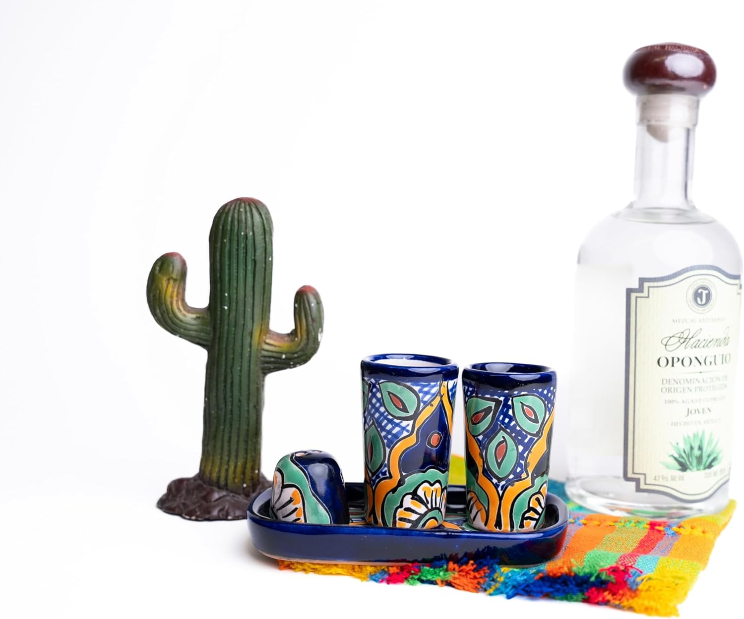 UUGHWW-Talavera Tequila Serving Set | 4-Piece Gift Set with 2 Shot ...