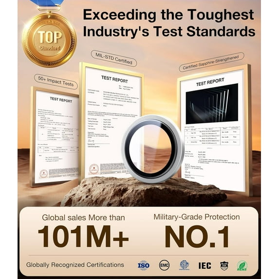 UUGHWW-UNBREAK TOP 9H+ Glass for iPhone 17 Pro Max, 17 Pro Camera Lens ...