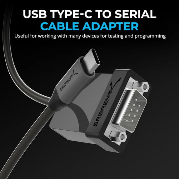 UUGHWW-USB-C to DB9 Serial RS-232 Adapter Cable 6FT, Prolific PL2303GS ...
