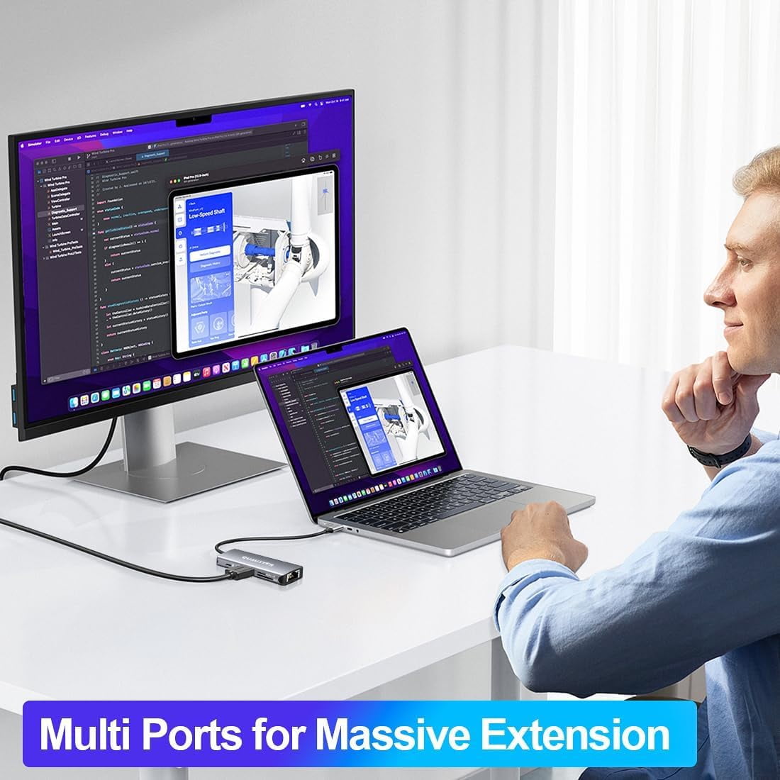 UUGHWW-USB C Docking Station MAC Adapter Multiport usb c to ethernet ...