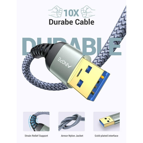 UUGHWW-USB to USB Cable, USB 3.0 A to A Male to Male Cable [Never ...