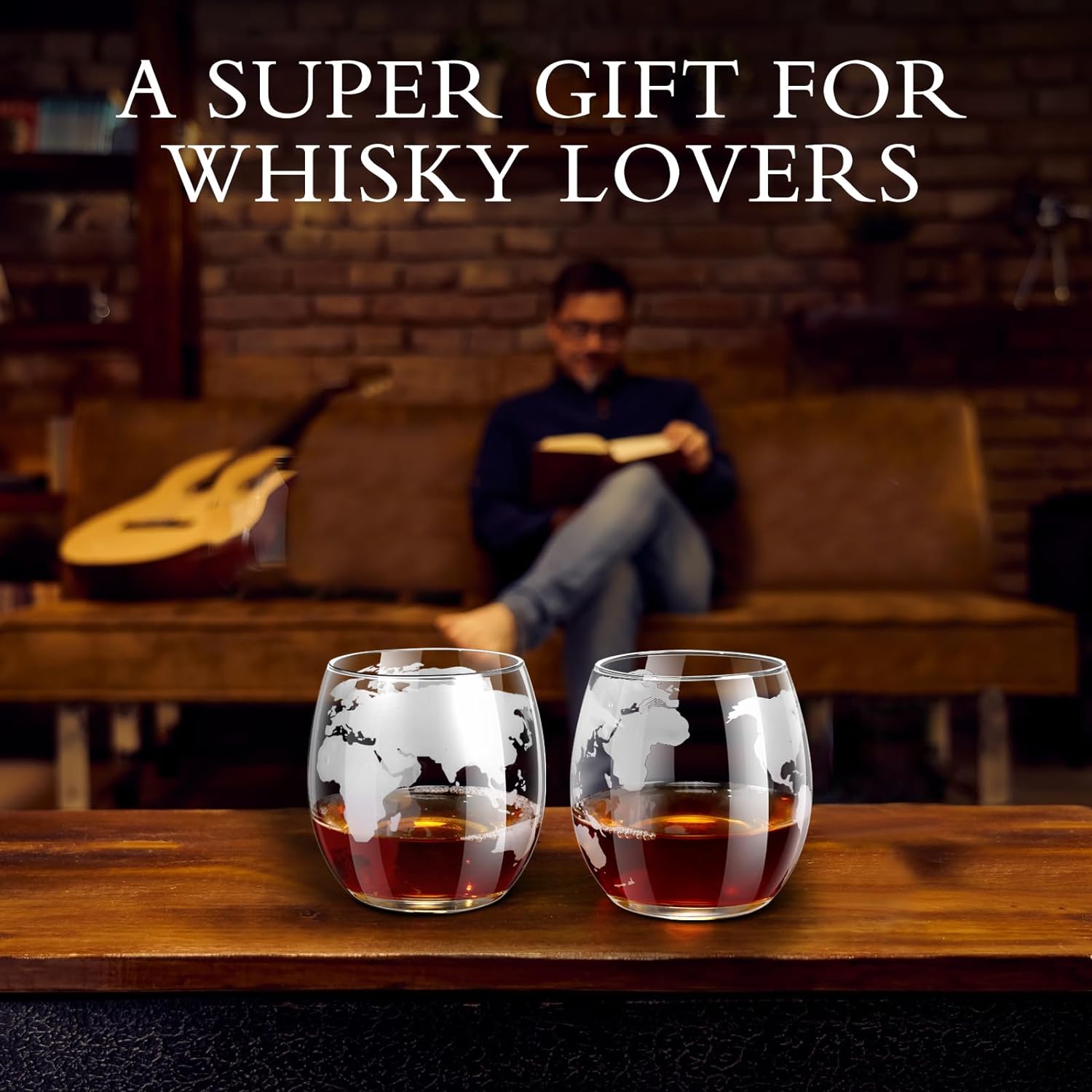 UUGHWW-Whiskey Glass for Men, Whiskey Globe Glass for Liquor, Bourbon ...