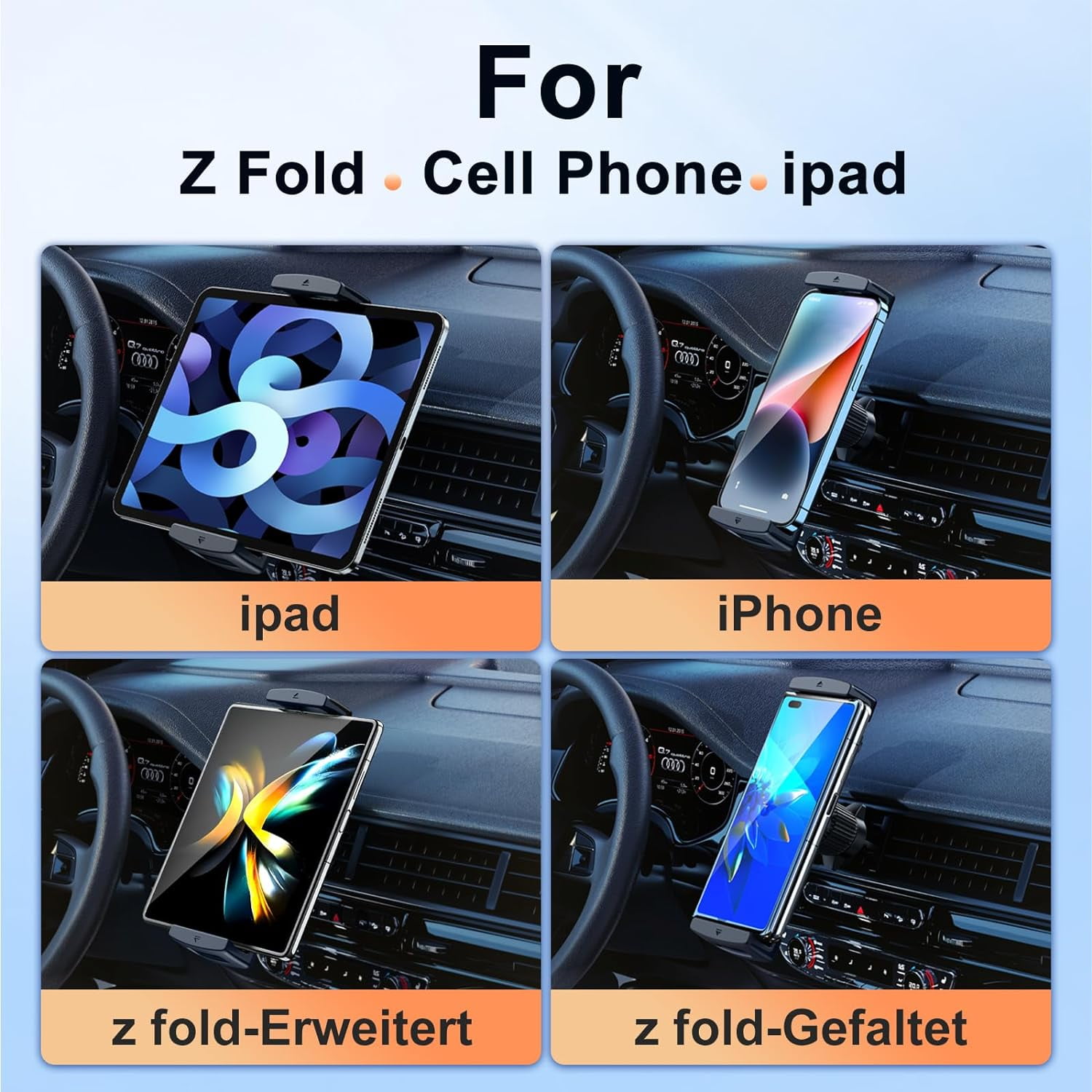 UUGHWW-Z Fold 5 Car Mount, [360° Rotatable& Firmly Grip & Never Fall ...
