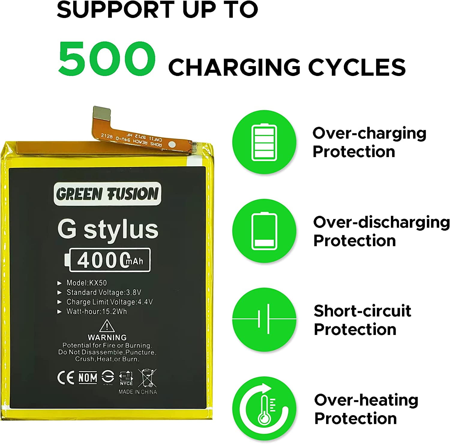 UUGHWW-for Moto G Stylus 2020 Replacement Battery, KX50 Battery for ...