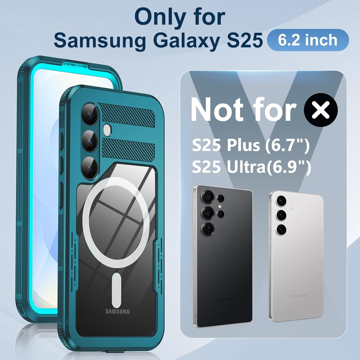 UUGHWW-for Samsung Galaxy S25 Waterproof Case, [Fit for Magsafe] [IP68 ...