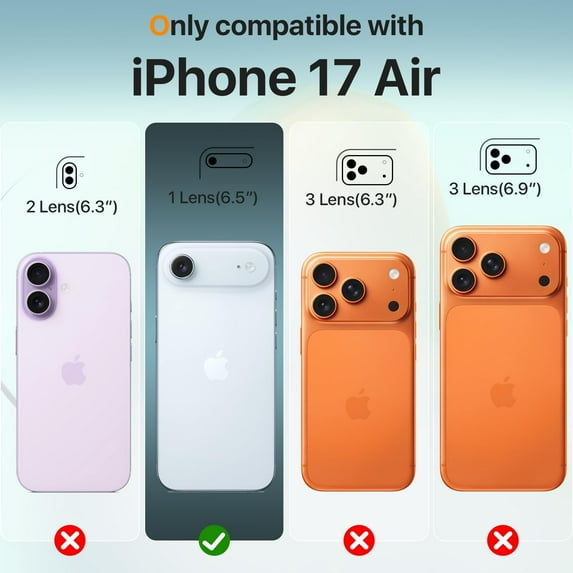 UUGHWW-for iPhone Air Case with 2 Pack Screen Protectors, Compatible ...