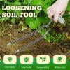 UUHYTG 2-Prong Handheld Garden Fork for Loosening Soil, Planting ...