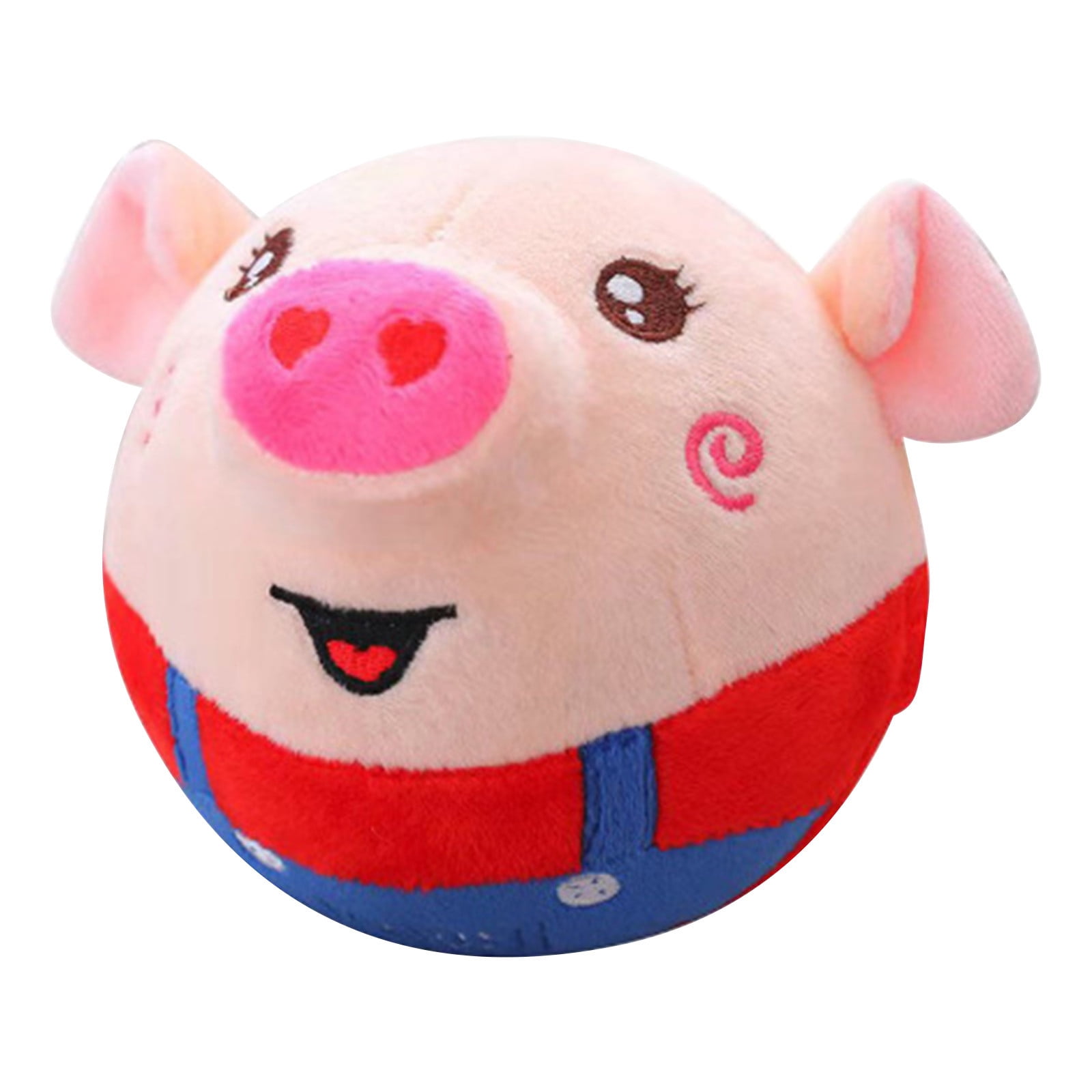 UUHYTG Jumping Pig Dog Toy - Interactive Squeaky Plush with Automatic ...