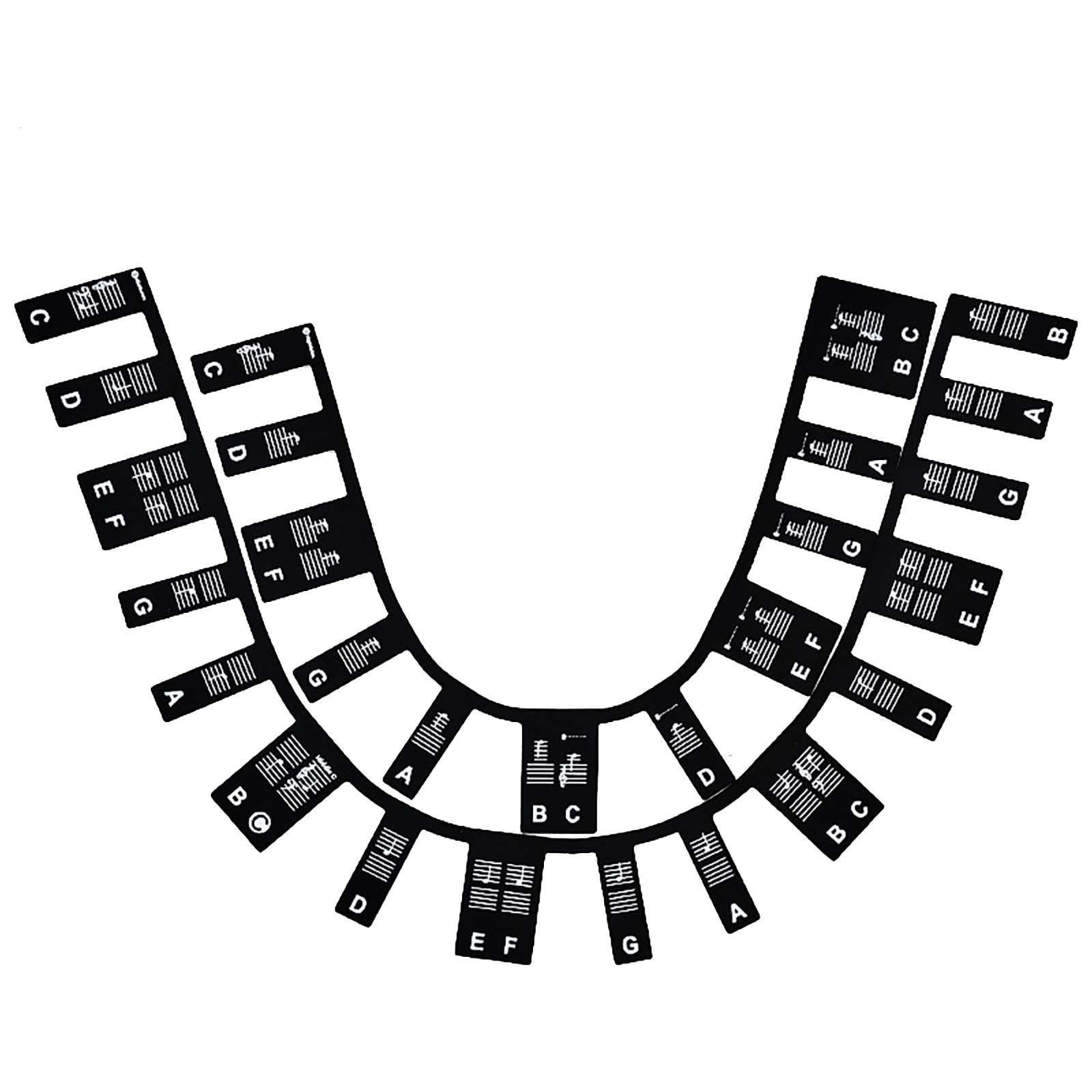 UUHYTG Piano Keyboard Stickers for 61 Key, Bold Large Letter Piano ...