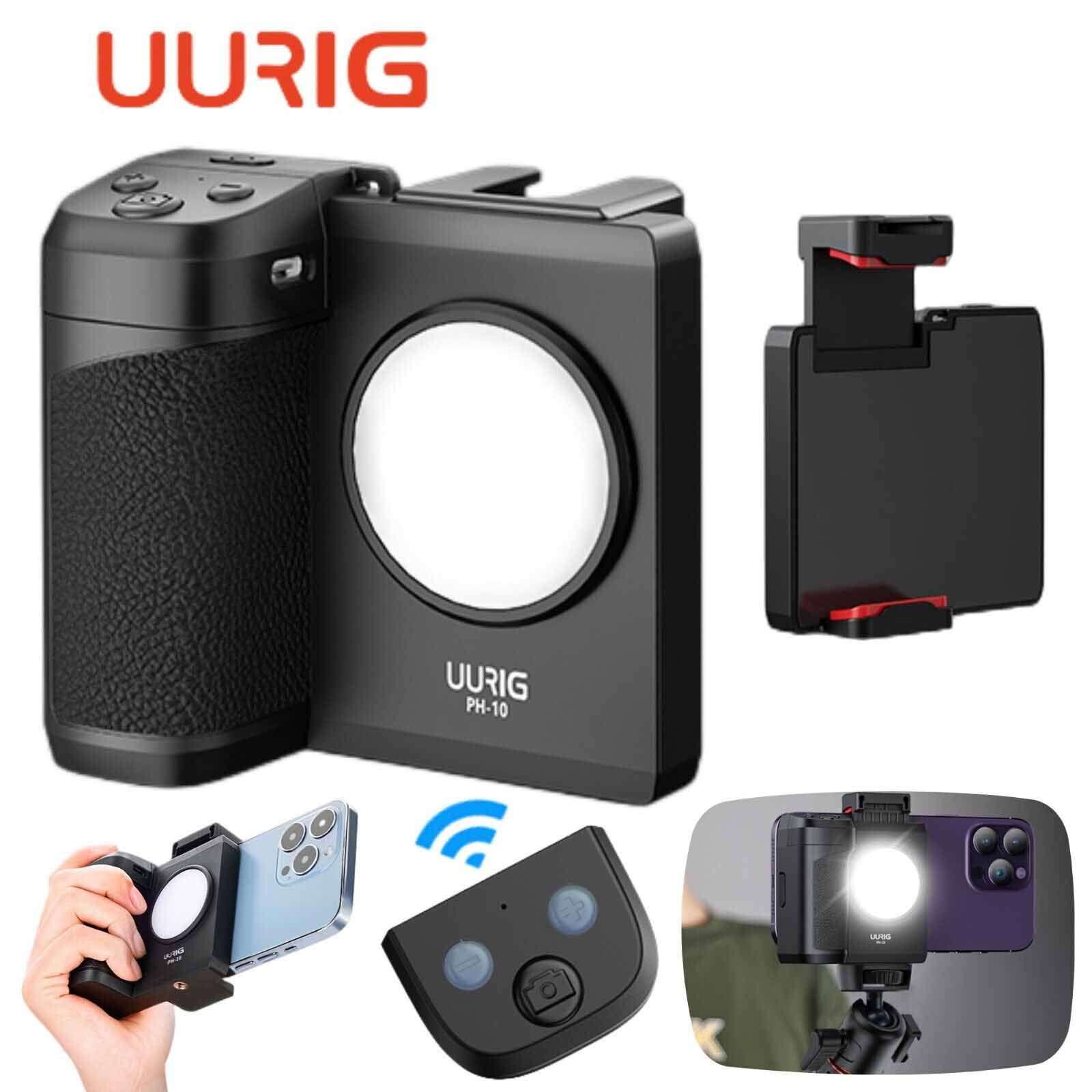 UURIG PH-10 Wireless Handle Grip Hand Grip Phone Holder Stabilizer For ...
