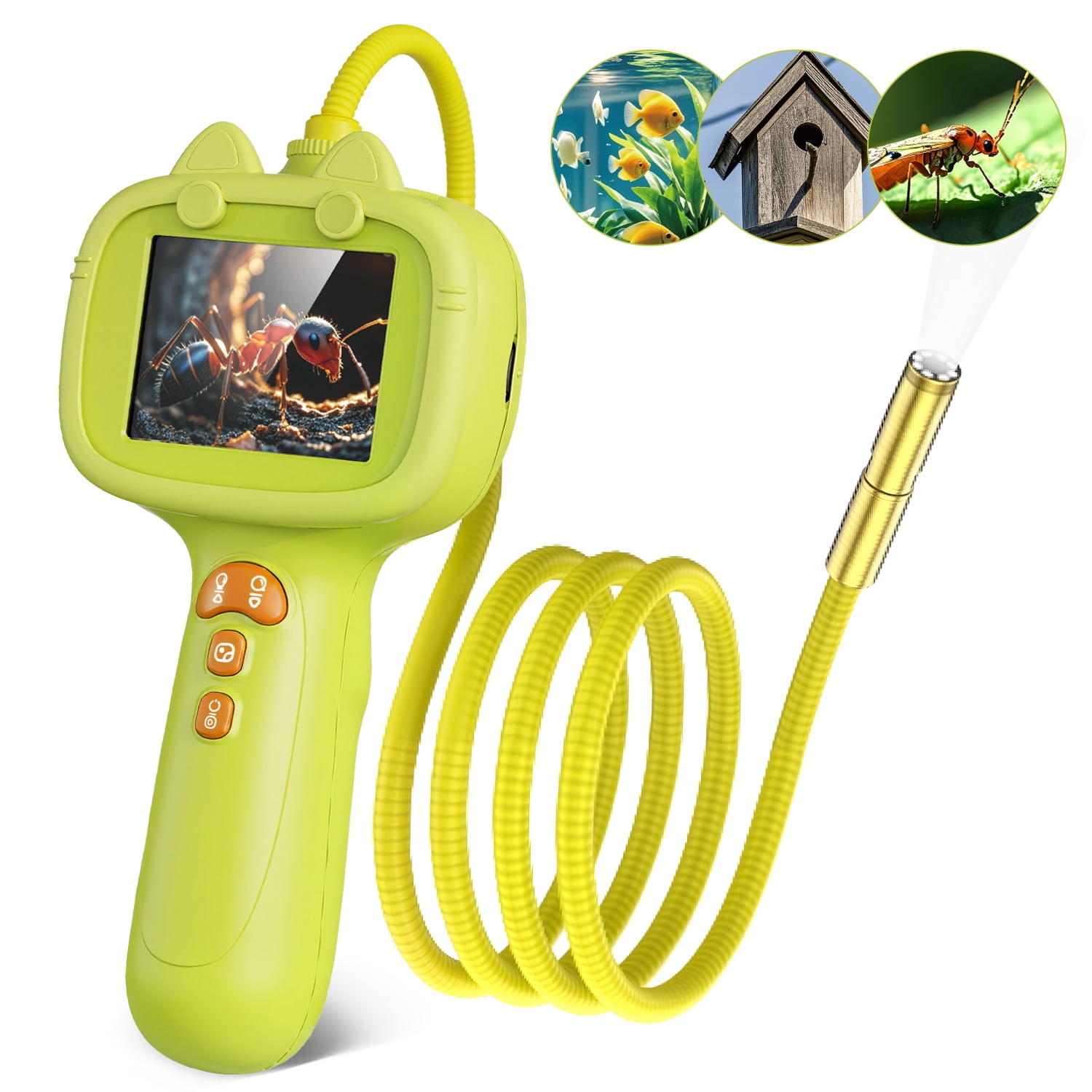 UUSUOO Borescope Snake Camera with Light & 32GB SD Card for Kids ...