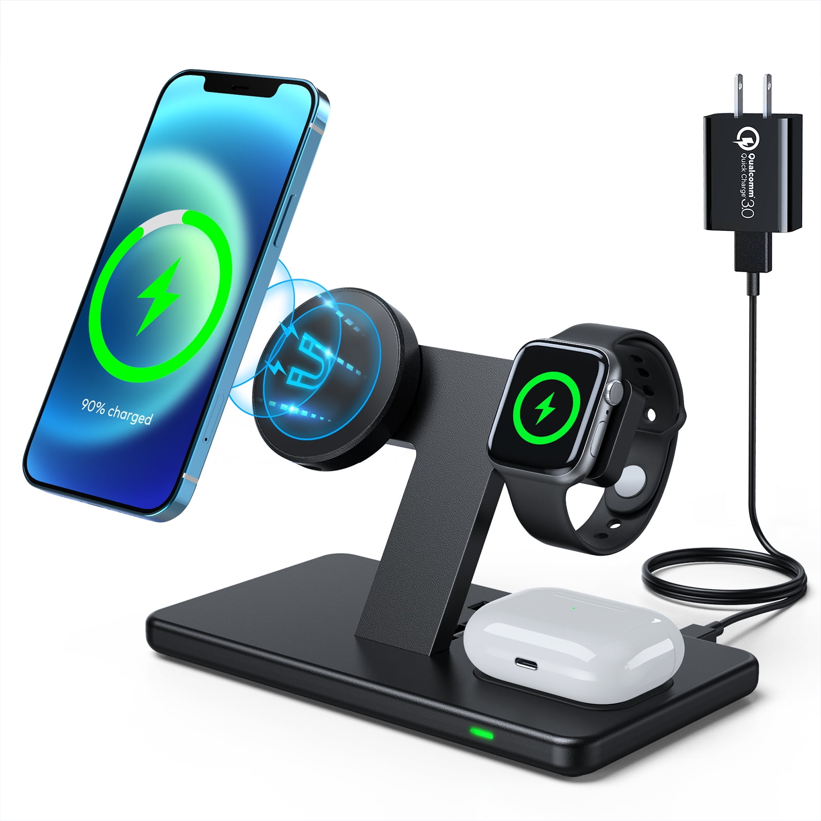 UUTO Magnetic Fast Wireless Charger, Detachable Charging Station for ...