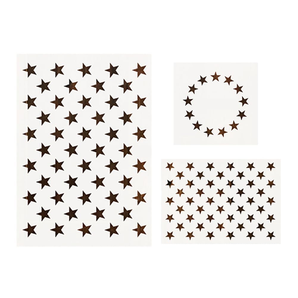 UUYYEO 3 Pcs American MSF2 Flag Star Stencils Star Painting Templates ...