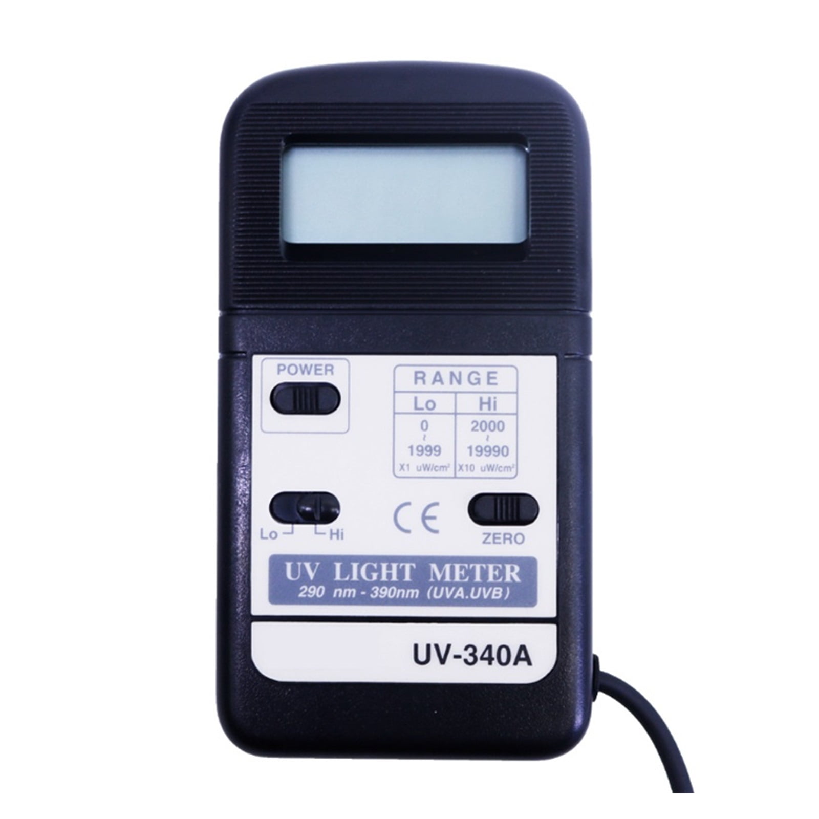 UV-340A 0-1999uW/cm2,2000-19990uW/cm2, 290-390nm(UVA,UVB) , UV Light Meter ,Handheld - Walmart.com