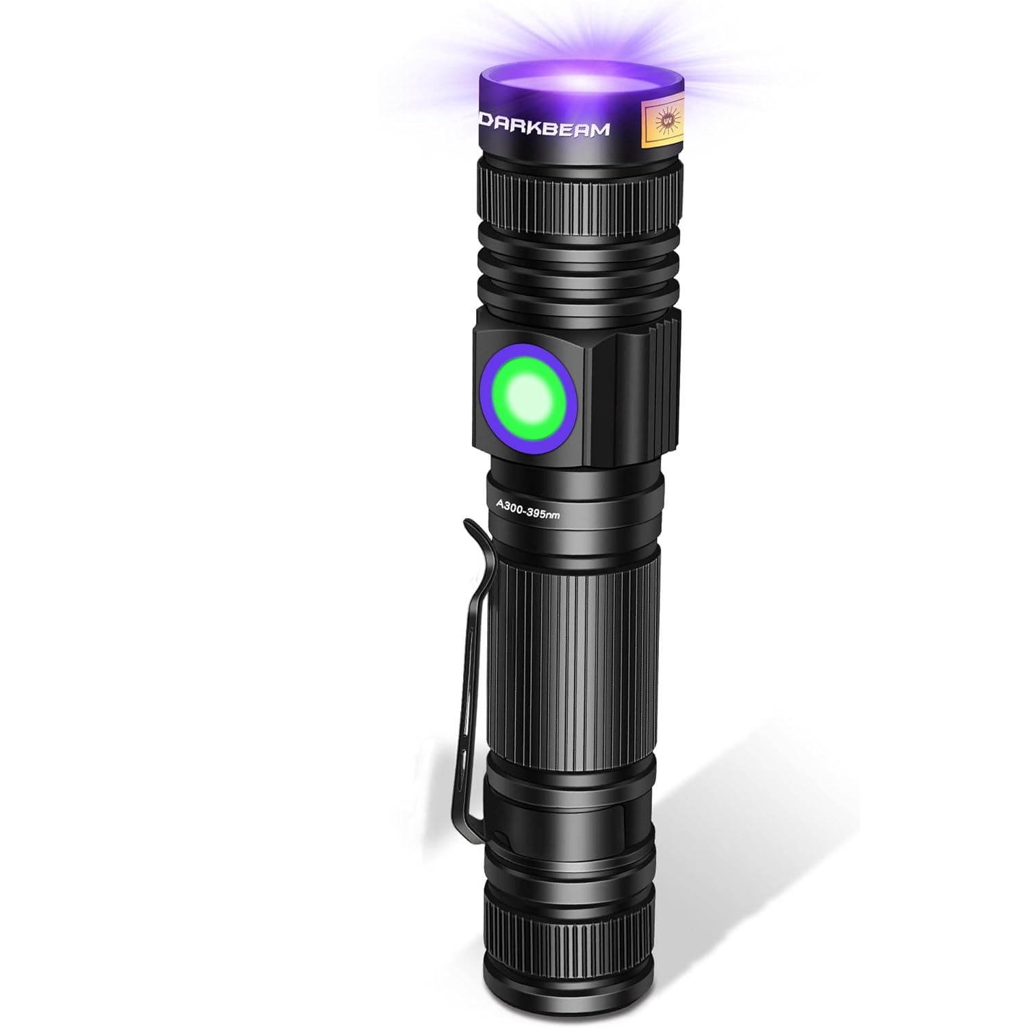 UV 395nm Flashlight USB Recharged, Wood's Lamp Black Light, Handheld ...