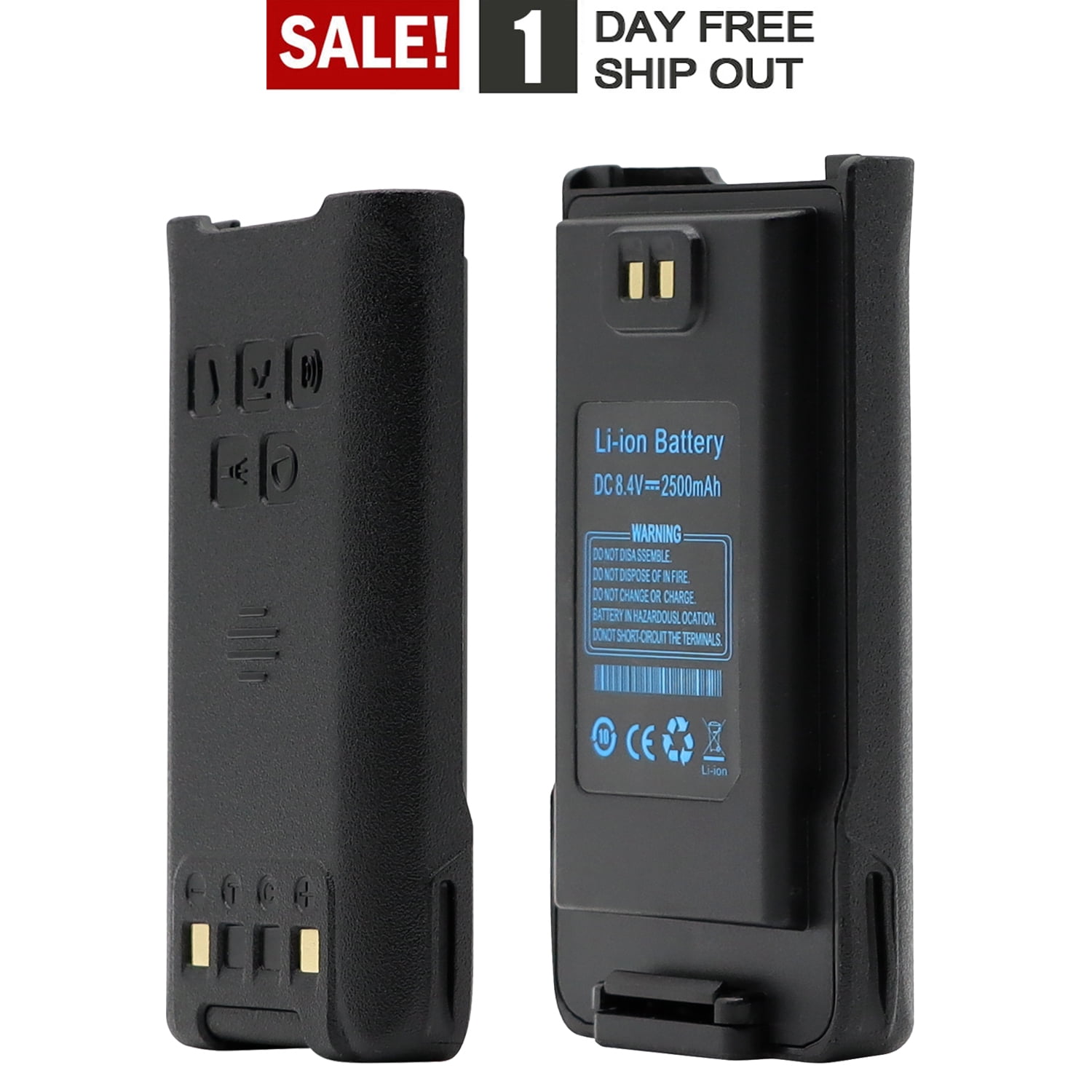 UV-9R Replacement Battery for Baofeng UV-9R Plus Radio UV-9G GT-3WP ...